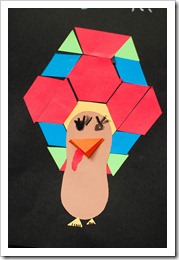 Symmetrical Pattern Block Turkeys - Cara Carroll